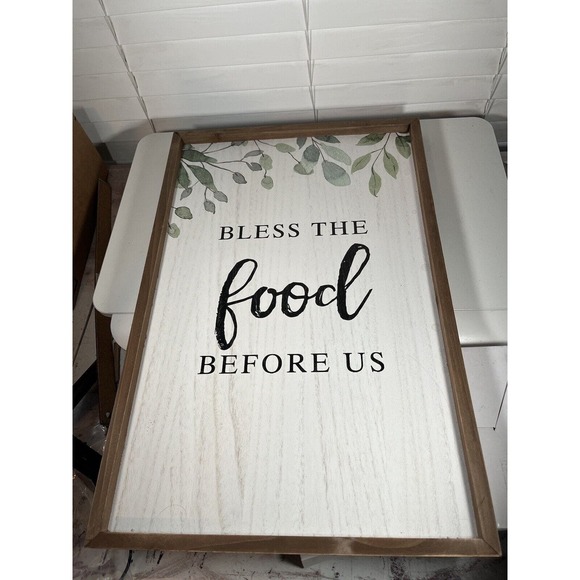 HappyHome Shop | Wall Decor | Dining Room Decor Bless The Food Before Us 3 Signs Wall Art Set ...